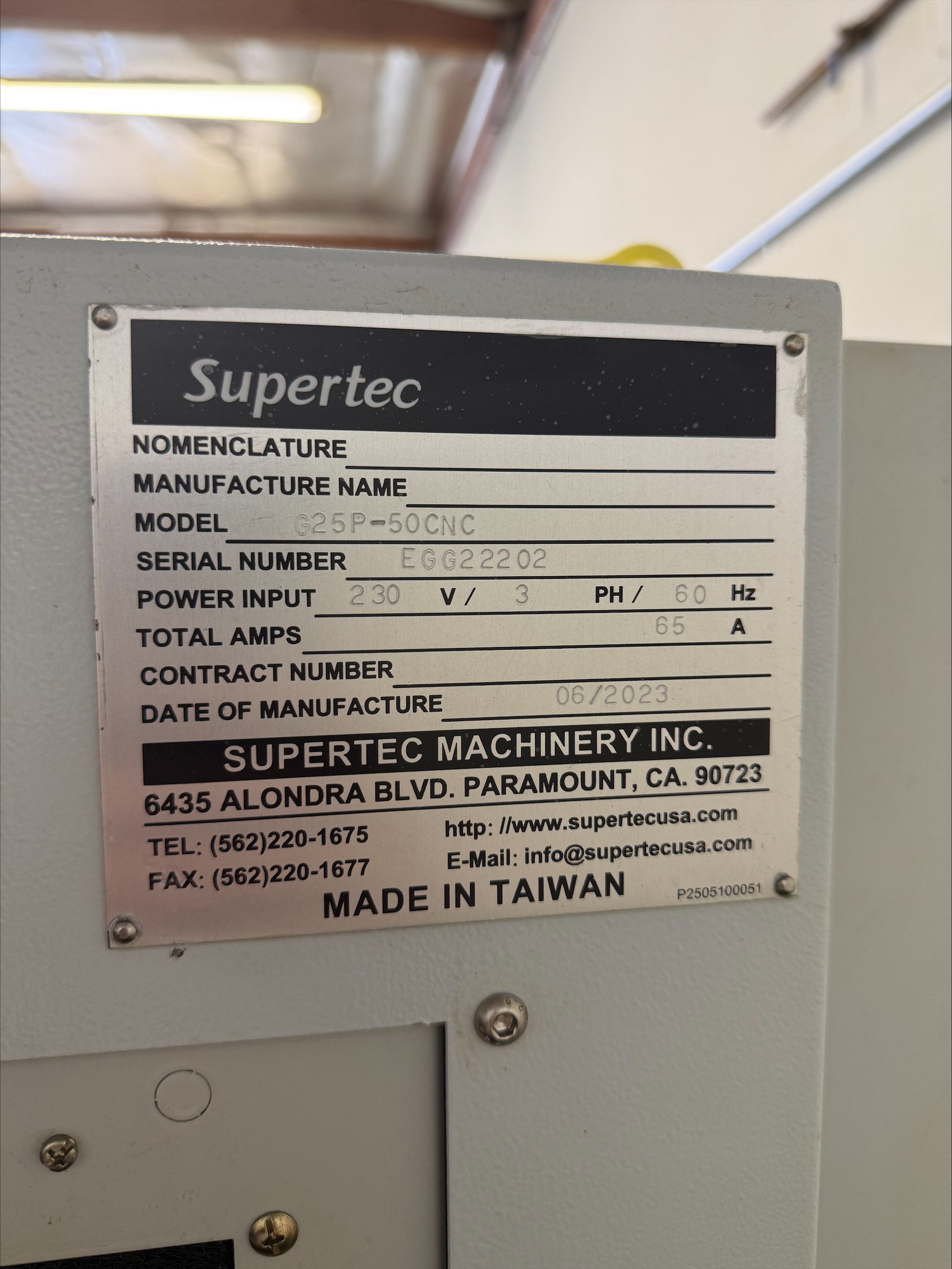 2023 Supertec G25P-50CNC Universal Cylindrical Grinder (#5649)